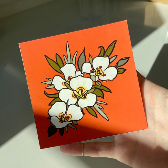 Sego Lily Print Lily Floral Art Utah State Flowers Instax | Etsy