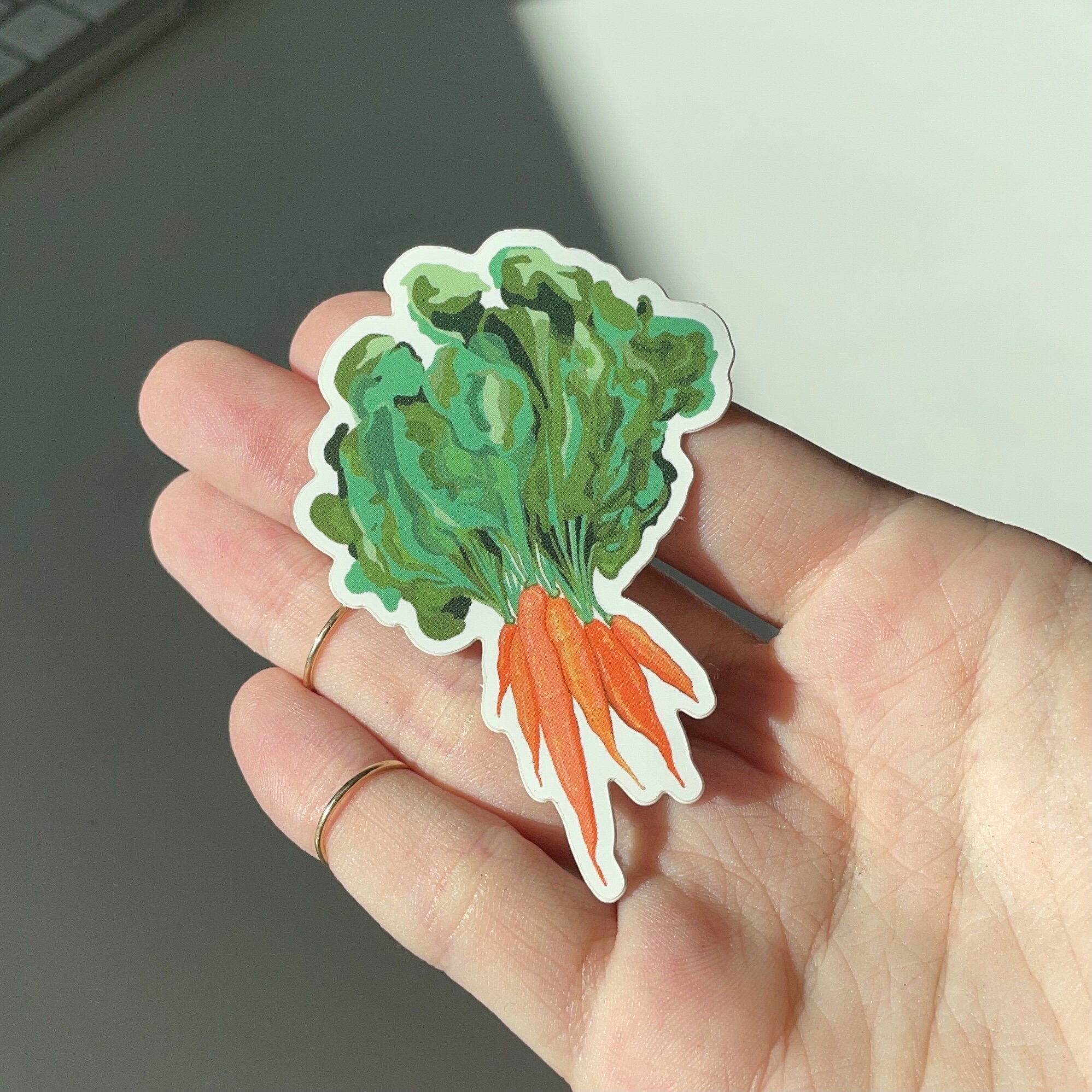 Carrot Sticker Cute Vinyl Sticker Gardening Vegetable | Etsy