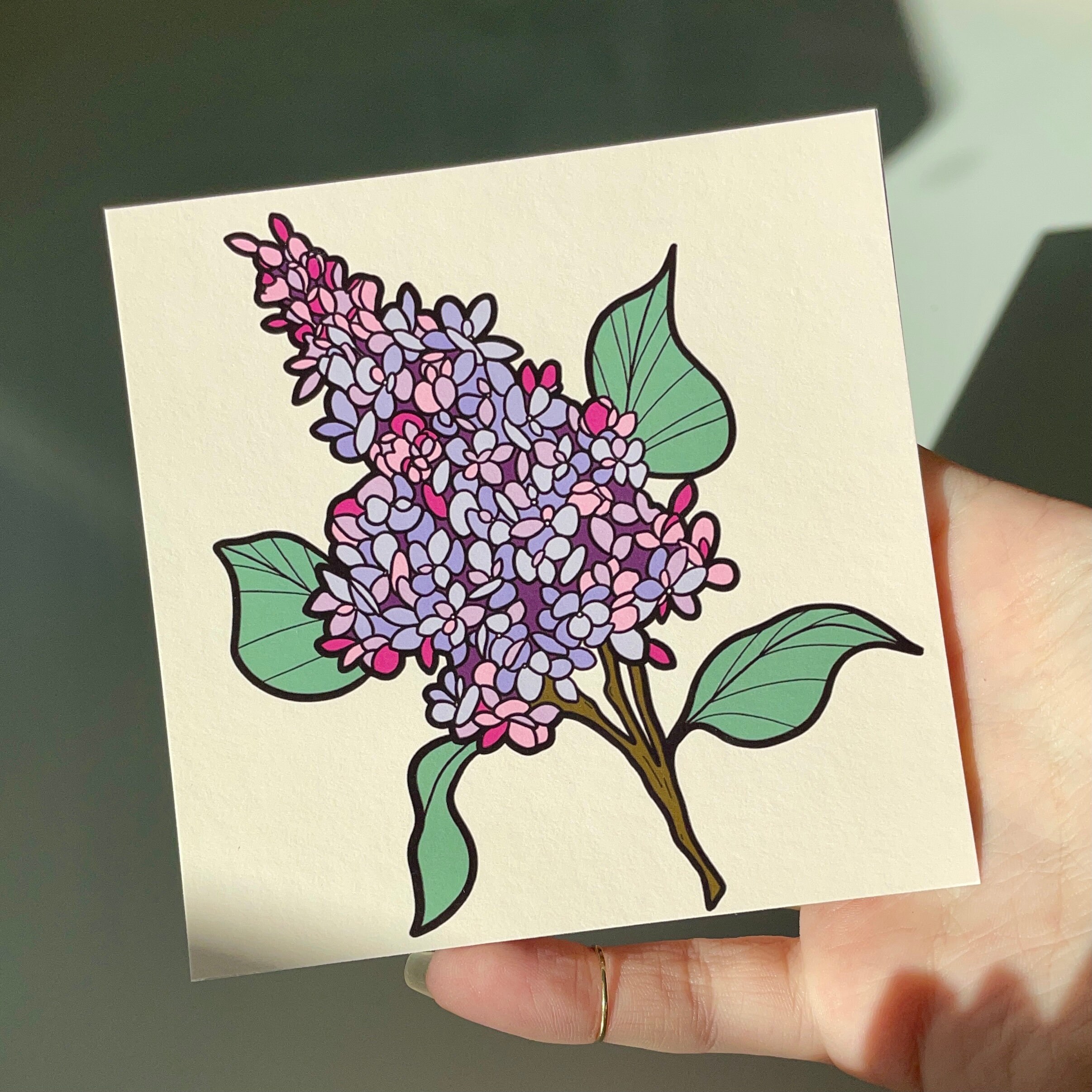 Lilac Print Purple Lilac Art New Hampshire Flower | Etsy