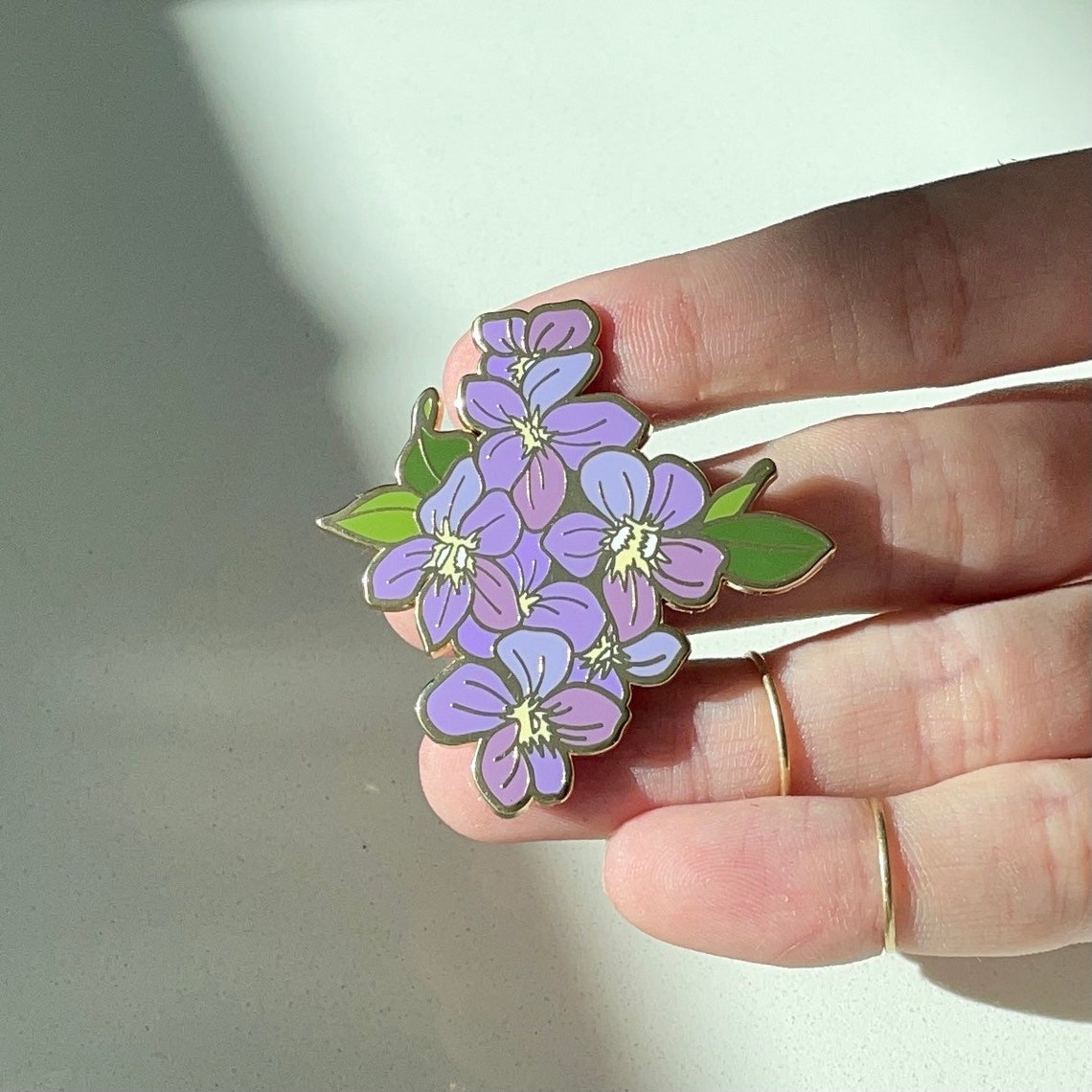 Violet Pin Common Violet Enamel Pin State Flower Artwork | Etsy