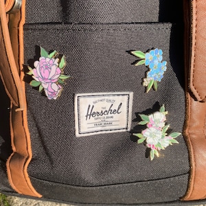 Forget Me Not Pin, Botanical Enamel Pin, Blue Flower Artwork, Original ...