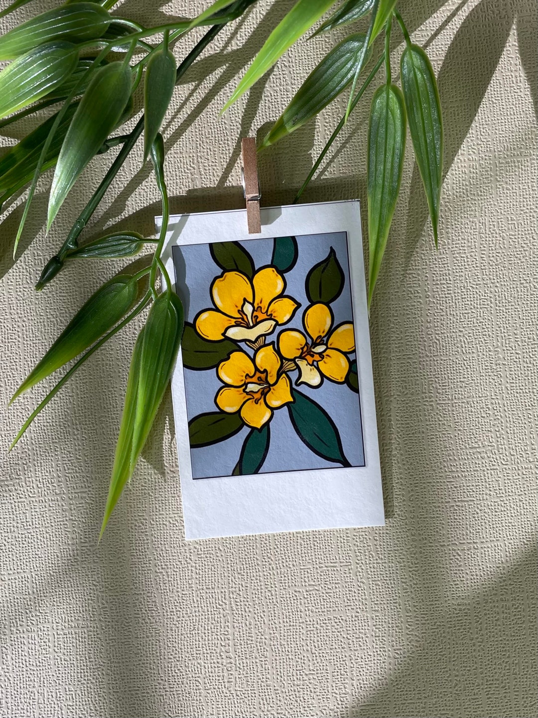 Jessamine Print, Yellow Jessamine Art, South Carolina Mini9 Polaroid ...