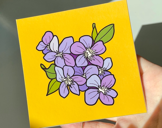 Violet Illustration / Printable / Art / Digital Download / Color Sketch ...