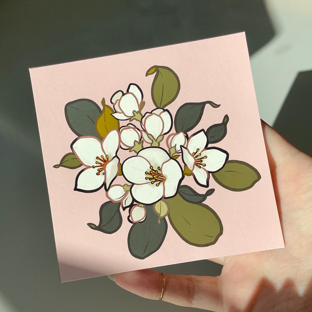 Syringa Print, Flower Art, Idaho State Flower Illustration, Instax Mini ...