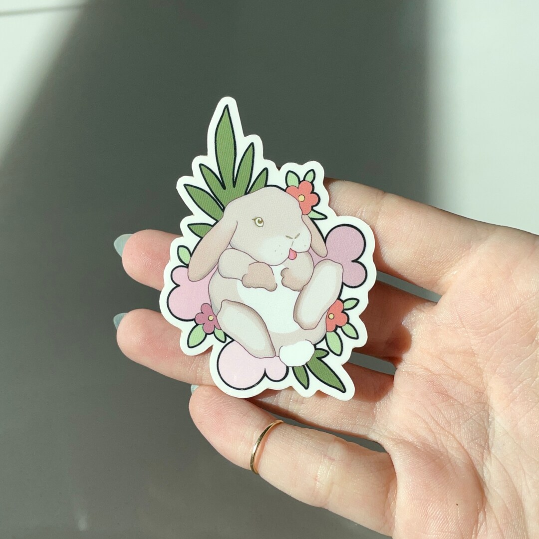 Bunny Leveret Rabbit Waterproof Quality Sticker, Cutesy, Bunbuns ...