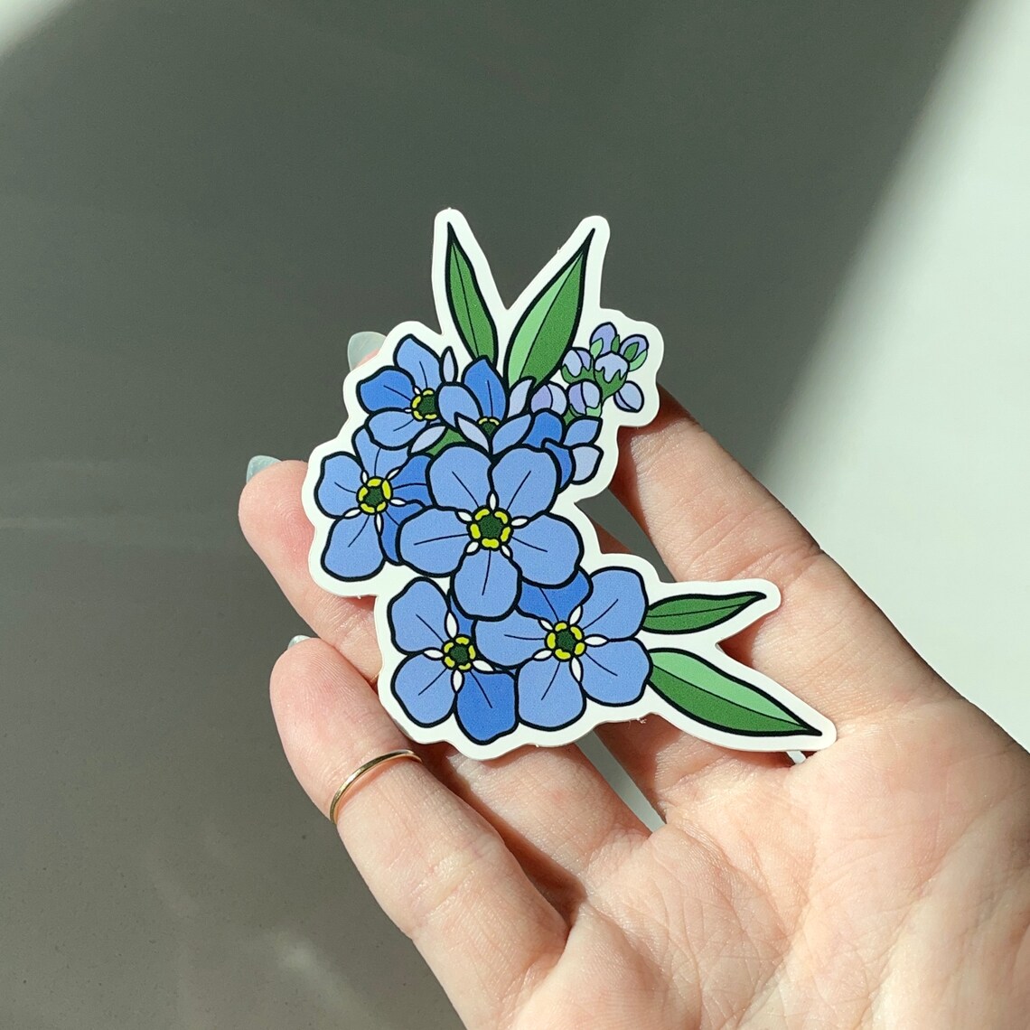 Forget Me Not Sticker Alaska State Flower Waterproof | Etsy
