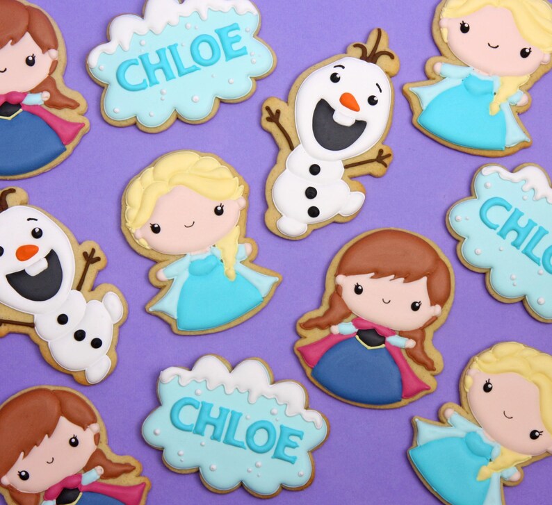 Frozen Themed Iced Biscuits - Etsy