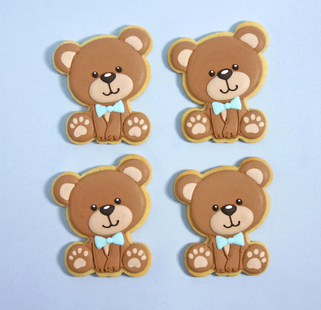 Teddy Bear Iced Biscuits - Etsy
