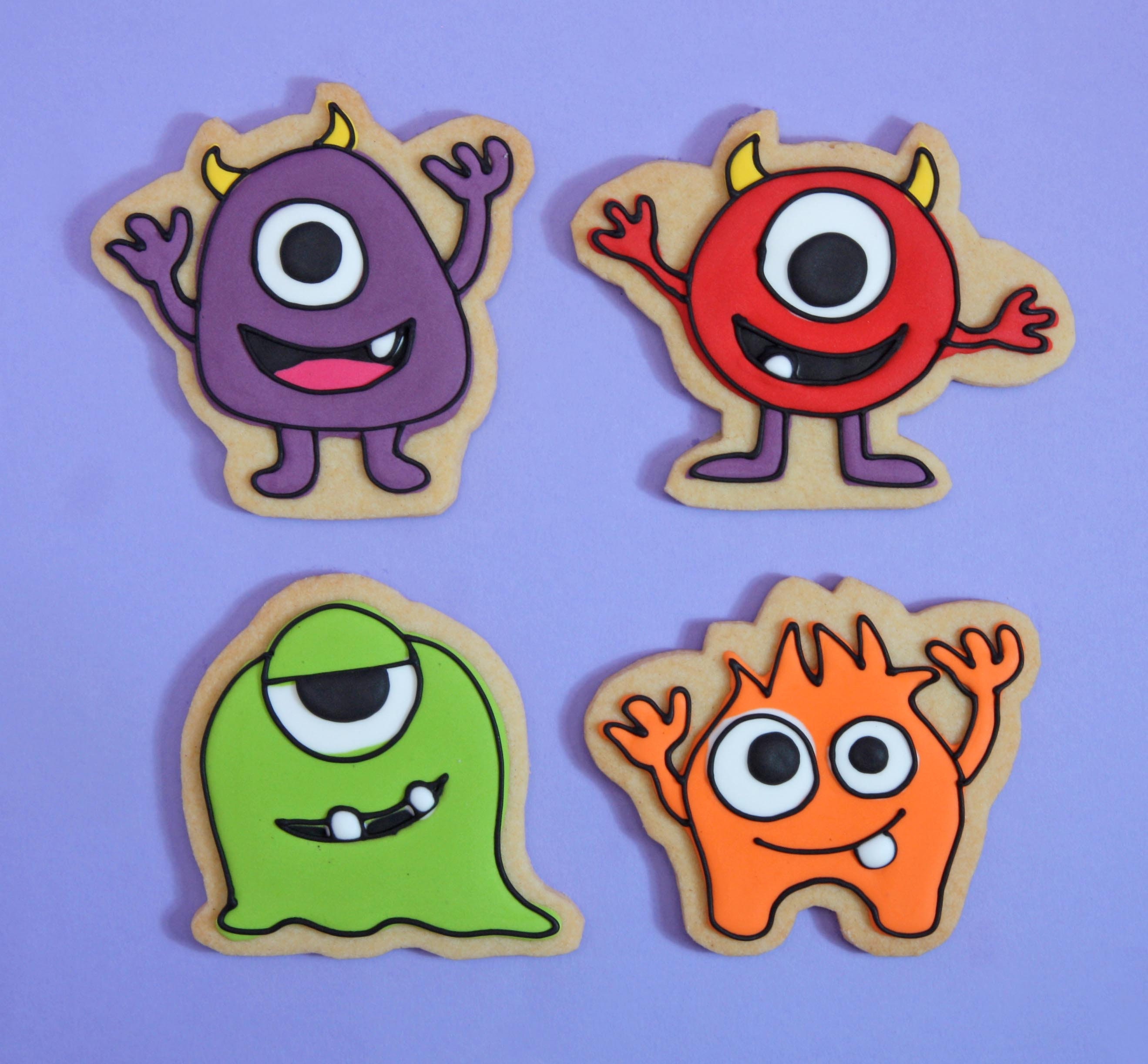 Monster Iced Biscuits - Etsy UK