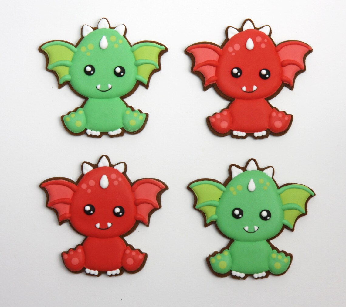 Dragon Iced Biscuits - Etsy