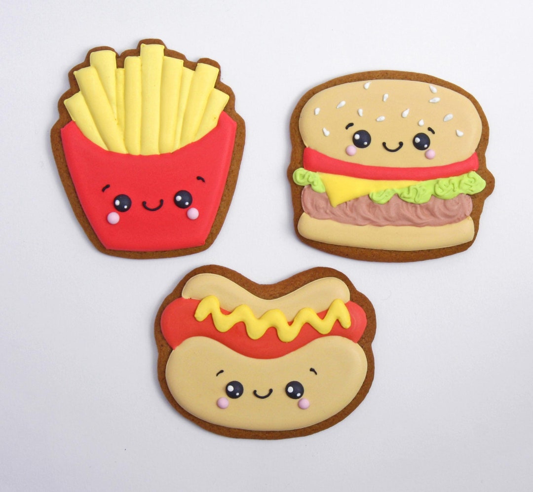 Junk Food Iced Biscuits - Etsy UK