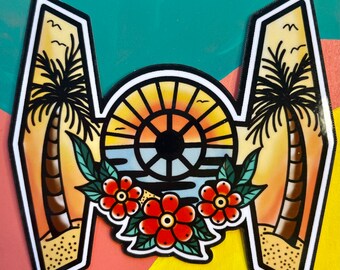 Tie Fighter Sticker | Etsy