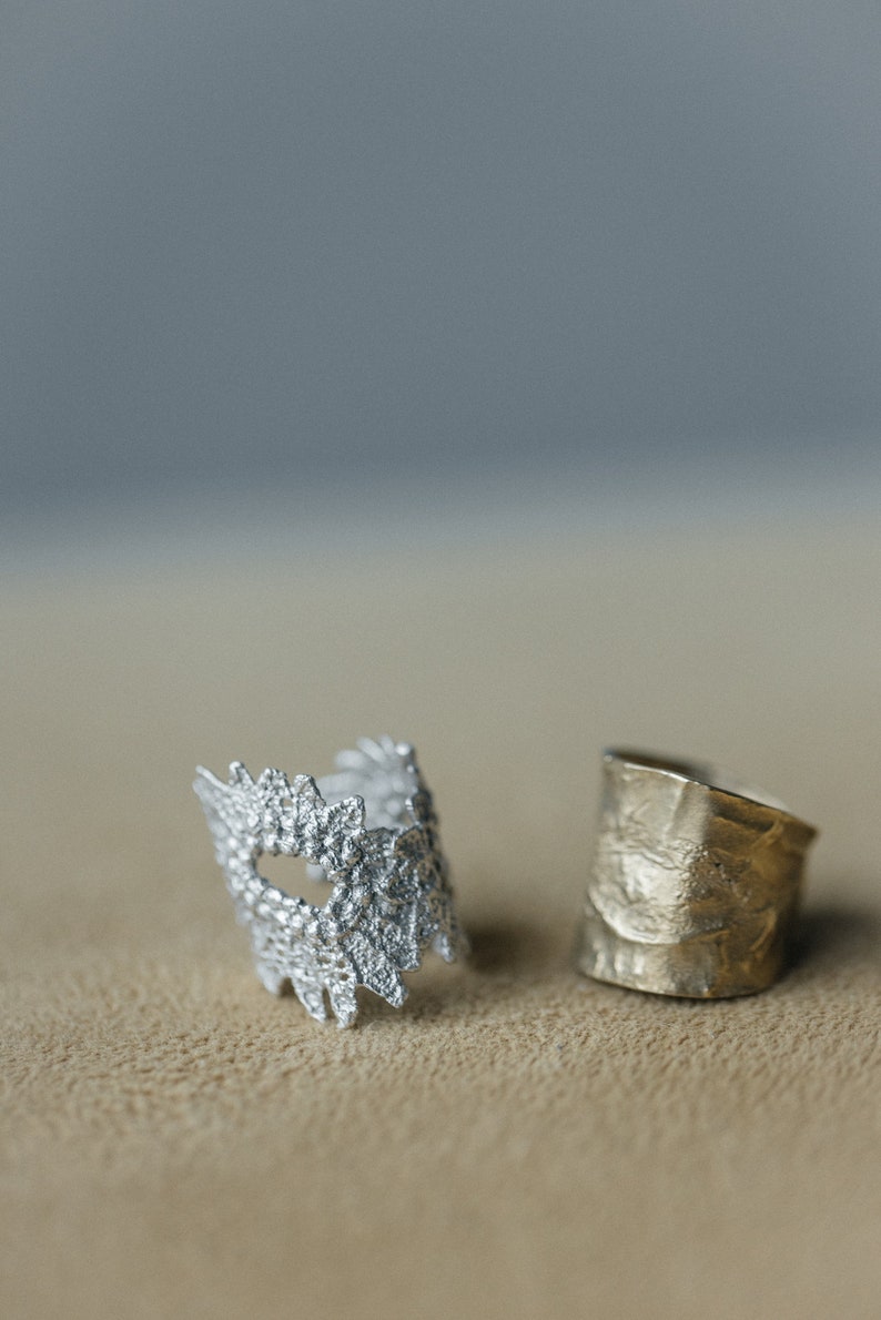 Antique Lace Ring | Unique Wide Ring With Intricate Lace Design - Etsy