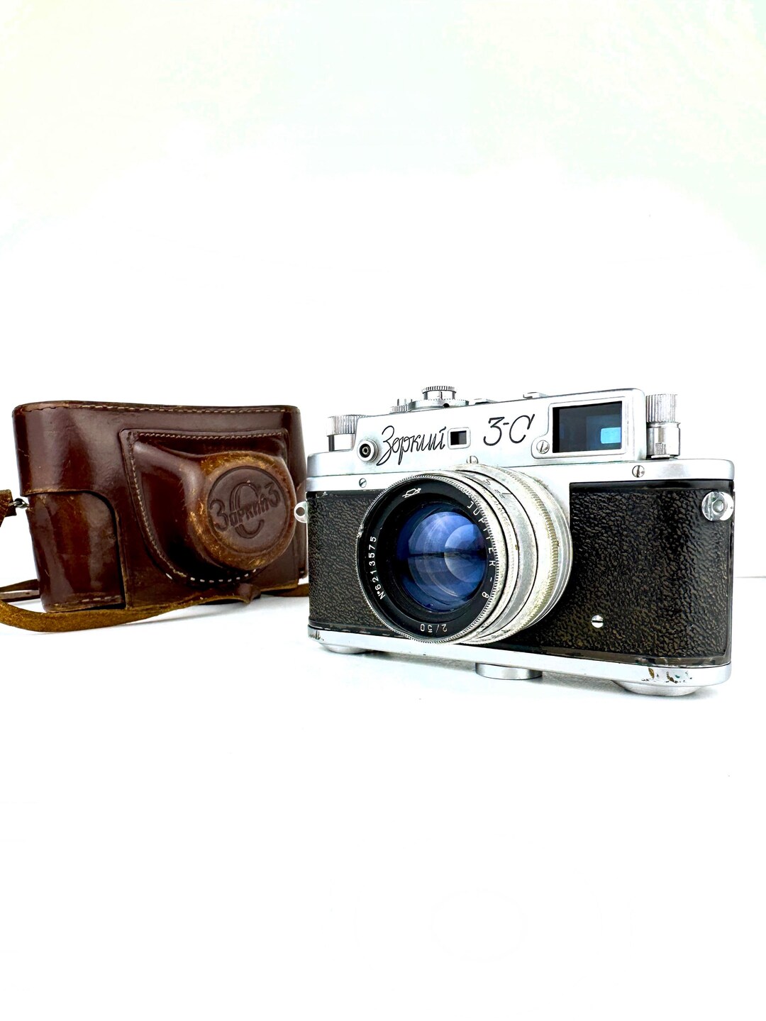 Vintage Soviet ZORKI 3S KMZ Camera Leica Copy M39 Jupiter-8 Lens 50mm ...