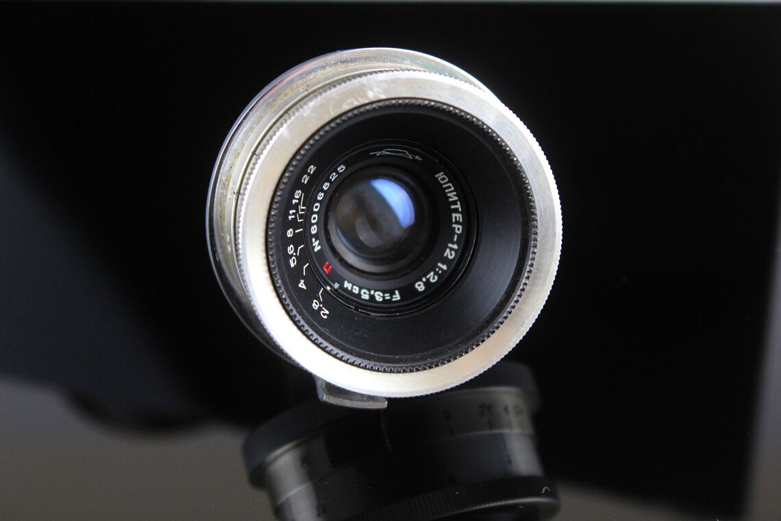 JUPITER 12 Soviet Lens Red p 1 : 2 .8 F 35 Cm - Etsy