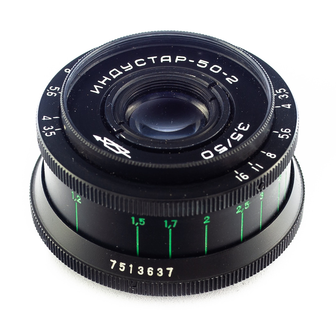 Lens 50mm F/3.5 INDUSTAR 50-2 Soviet Lens Copy Tessar Mount M42 Zenit ...