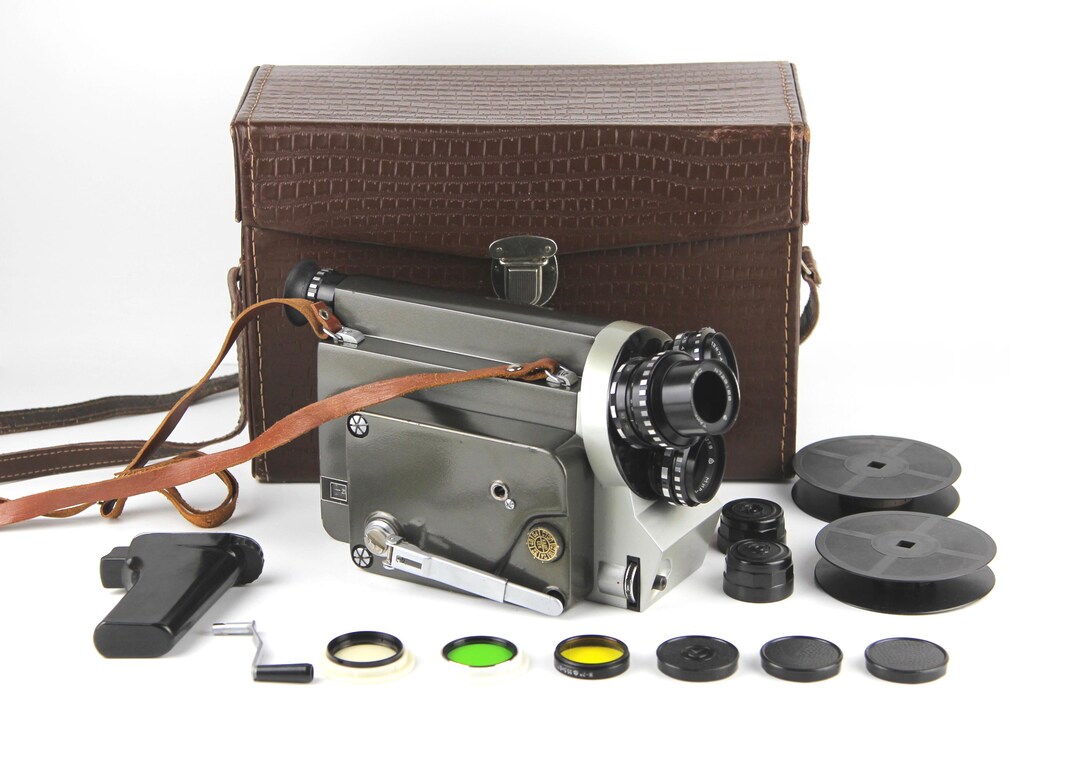 16 Mm Movie Camera KIEV 16 U Lens Tair 41 M, Vega 7 1, Mir 11 M Made in ...