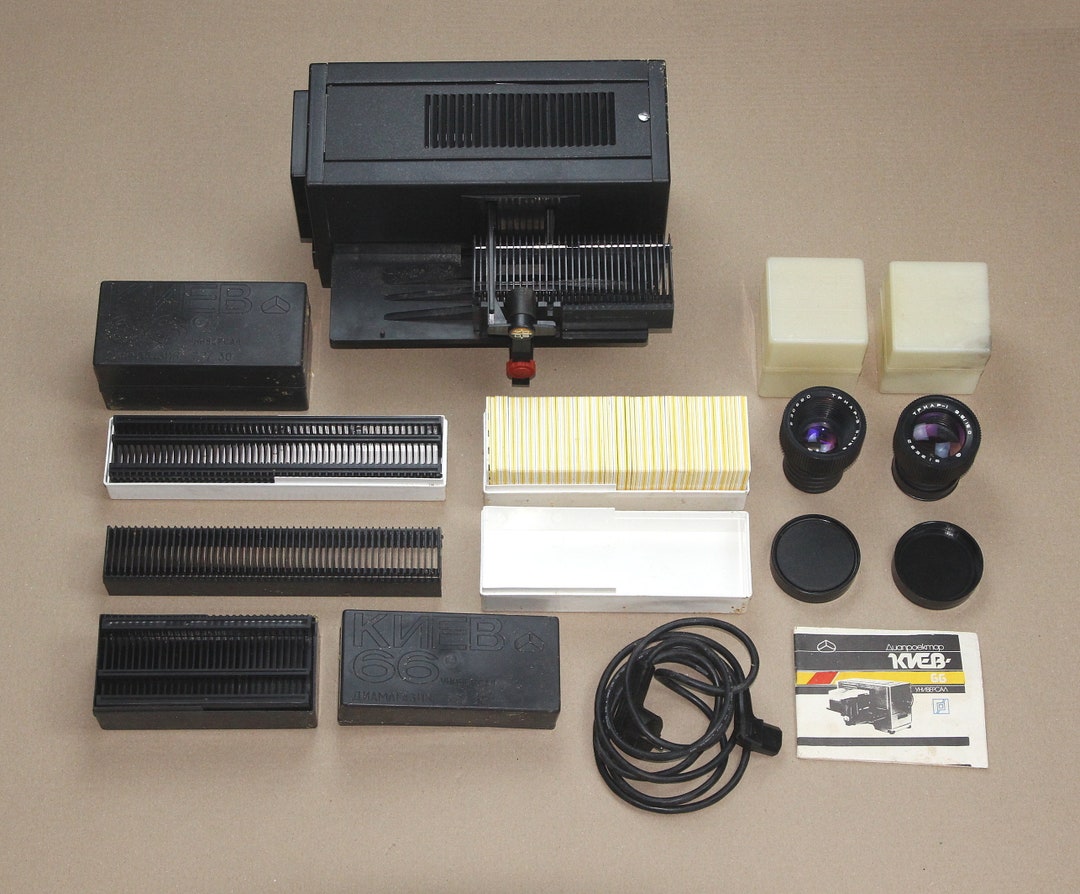 Soviet Slide Projector SLIDES KIEV 66 Universal Lens Triar - 1, Triar ...