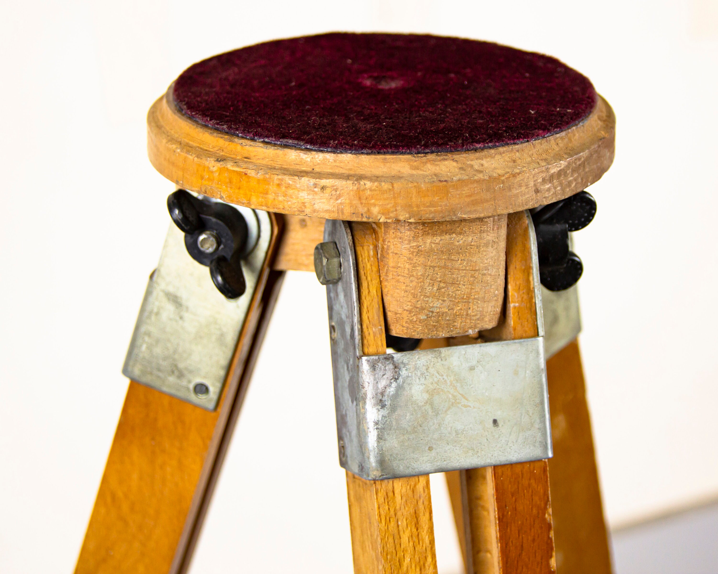 Soviet Wooden Tripod Sliding Tripod Telescopic for Camera Vintage Made ...