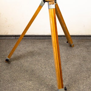 Soviet Wooden Tripod Sliding Tripod Telescopic for Camera Vintage Made ...