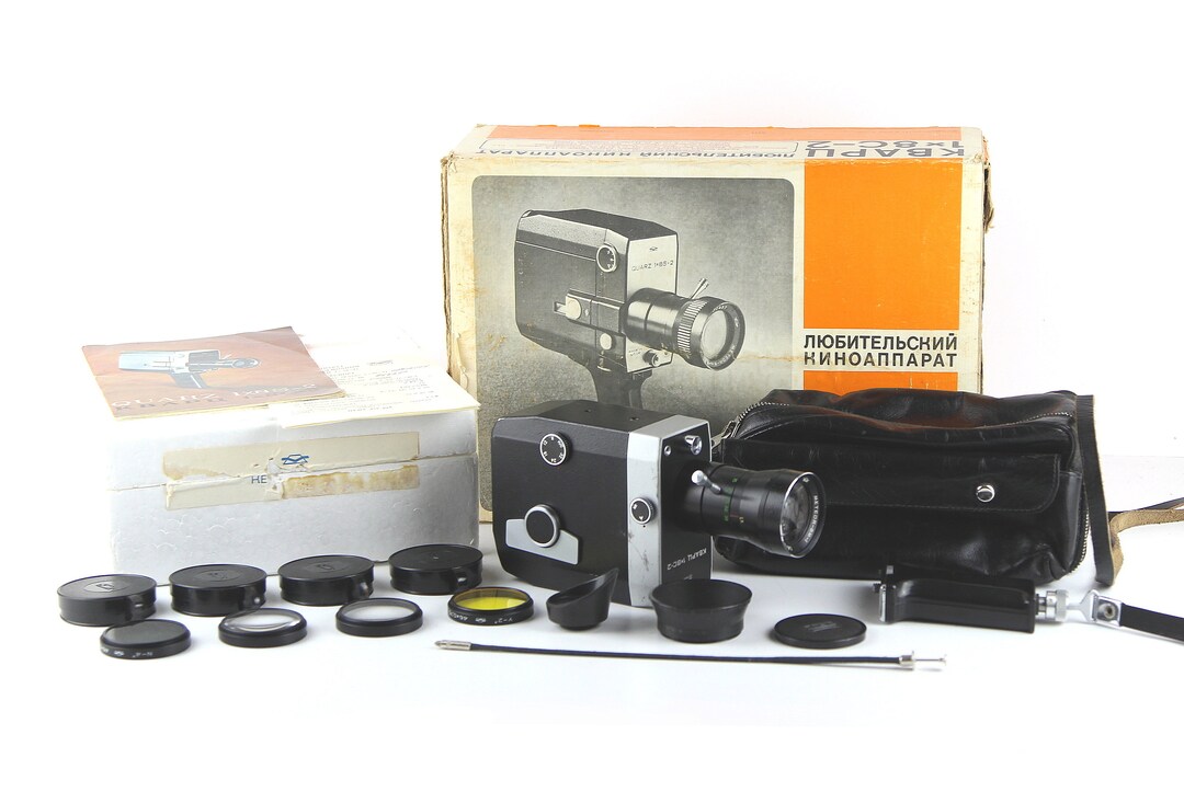 Soviet Film Cinema Movie Camera QUARZ QUARTZ 1 - 8S - 2 Lens METEOR ...