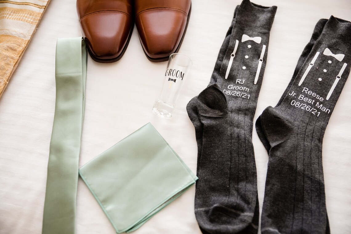 Personalized Wedding Socks for Bridal Party | Etsy