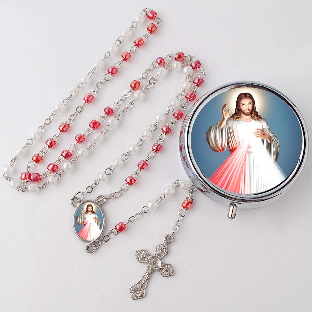 Catholic Rosary Set With Divine Mercy Rosary and Metallic - Etsy
