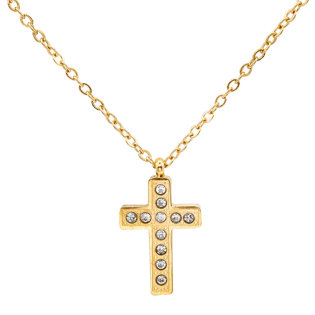Catholic Town Stainless Steel Cross Chain Necklace for Women ...