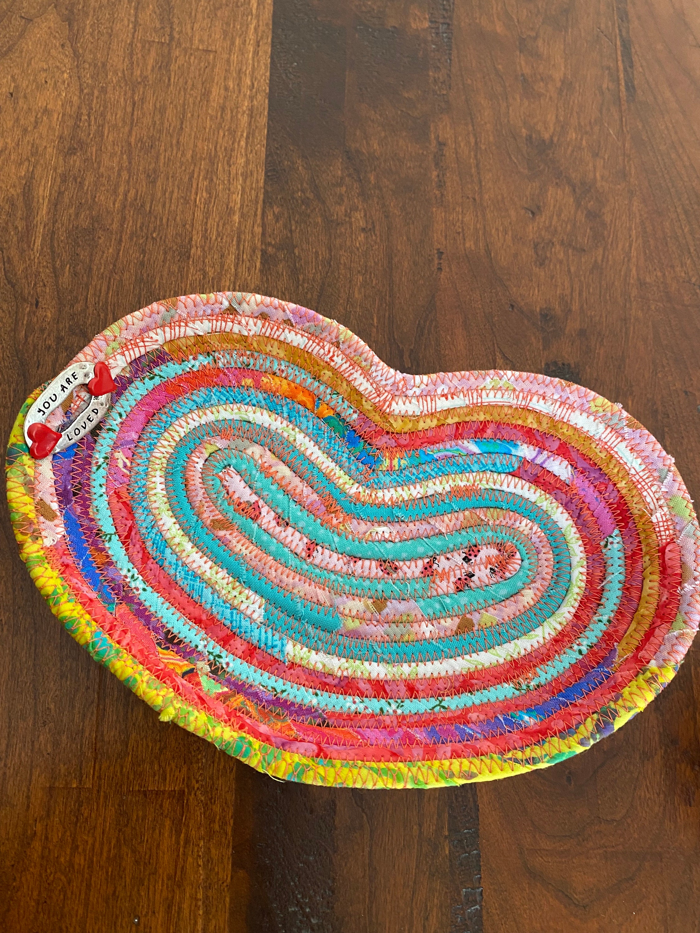 Fabric Covered Coiled Rope Bowls - Etsy