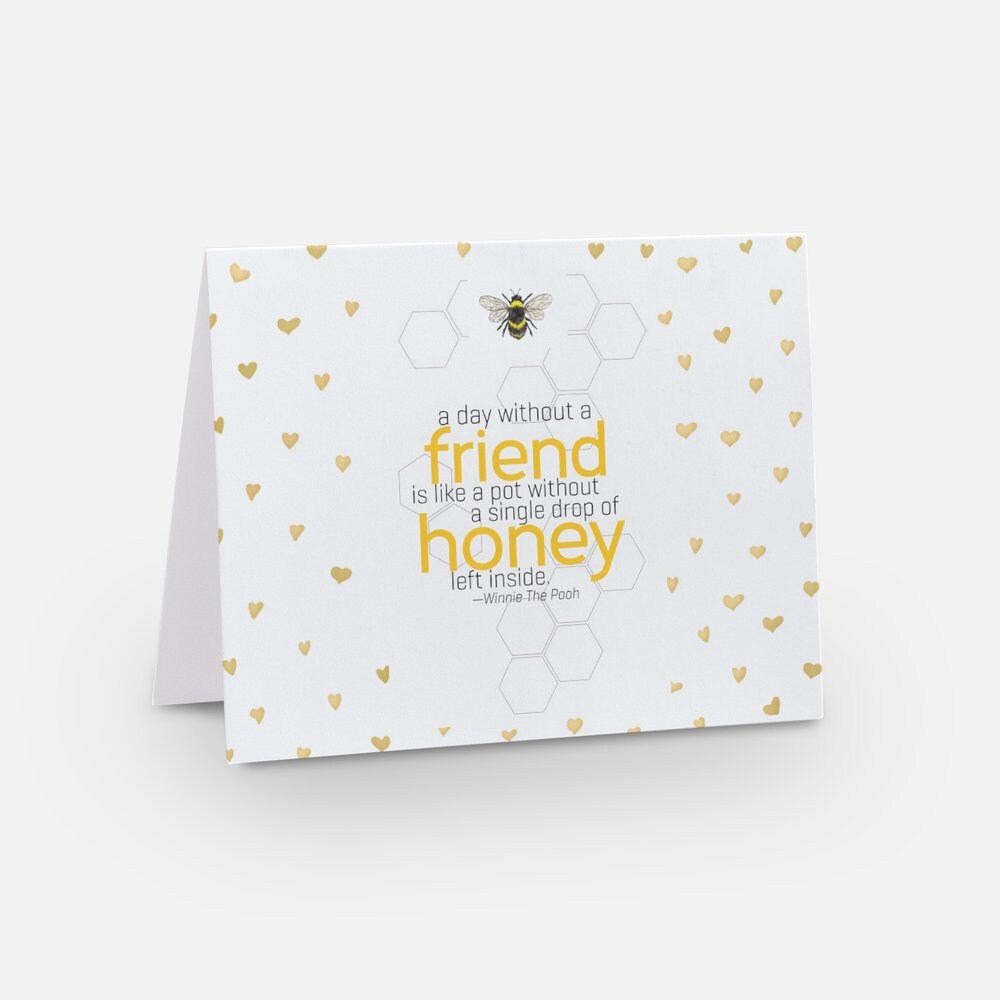 Bee a Friend Wood Heart and Quote Postcard - Etsy