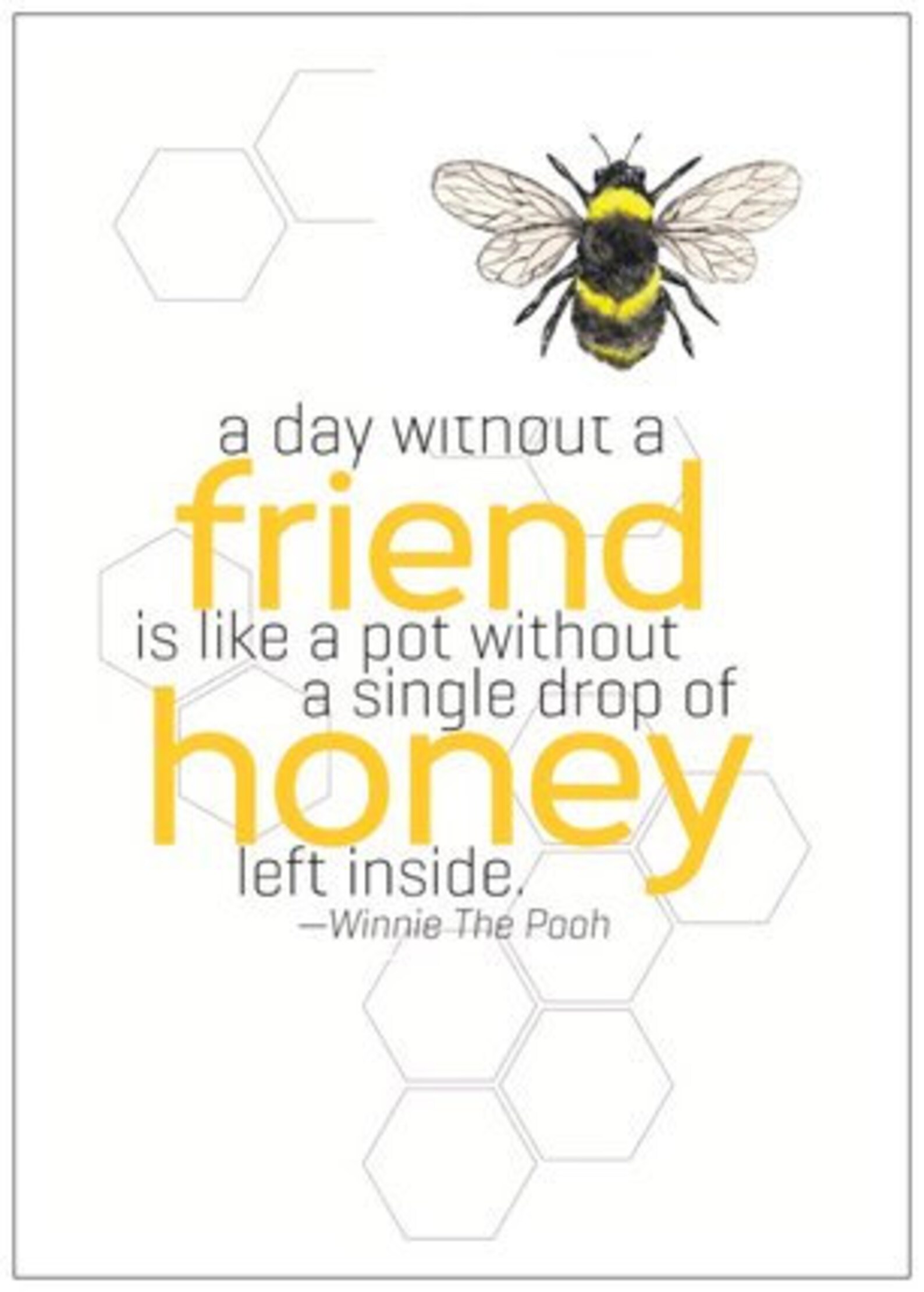 Bee a Friend Wood Heart and Quote Postcard - Etsy