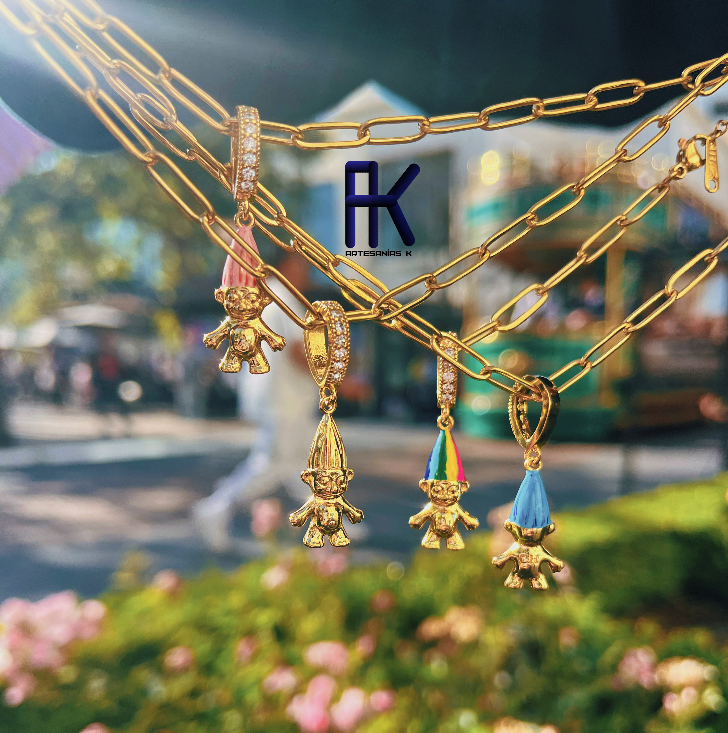 Vintage Troll Pendant Necklace, Gold Plated Zinc Alloy, Retro 90s ...