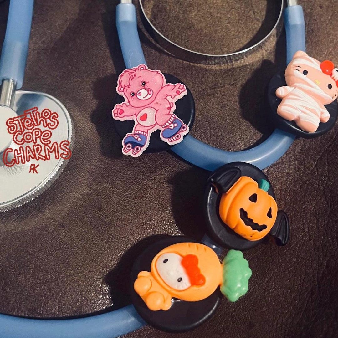Nurse/doctor Gift: Cute Stethoscope Charms /case - Great Medical Gift ...