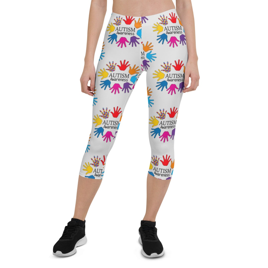 Autism Awareness Capri Leggings Autism Acceptance Leggings Autism Mom ...