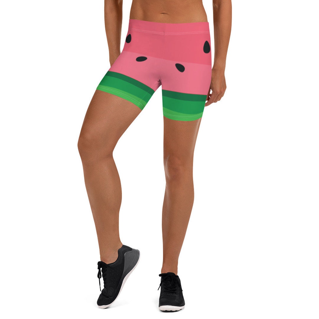 Watermelon Shorts Watermelon Spandex Shorts Watermelon Leggings Gym ...