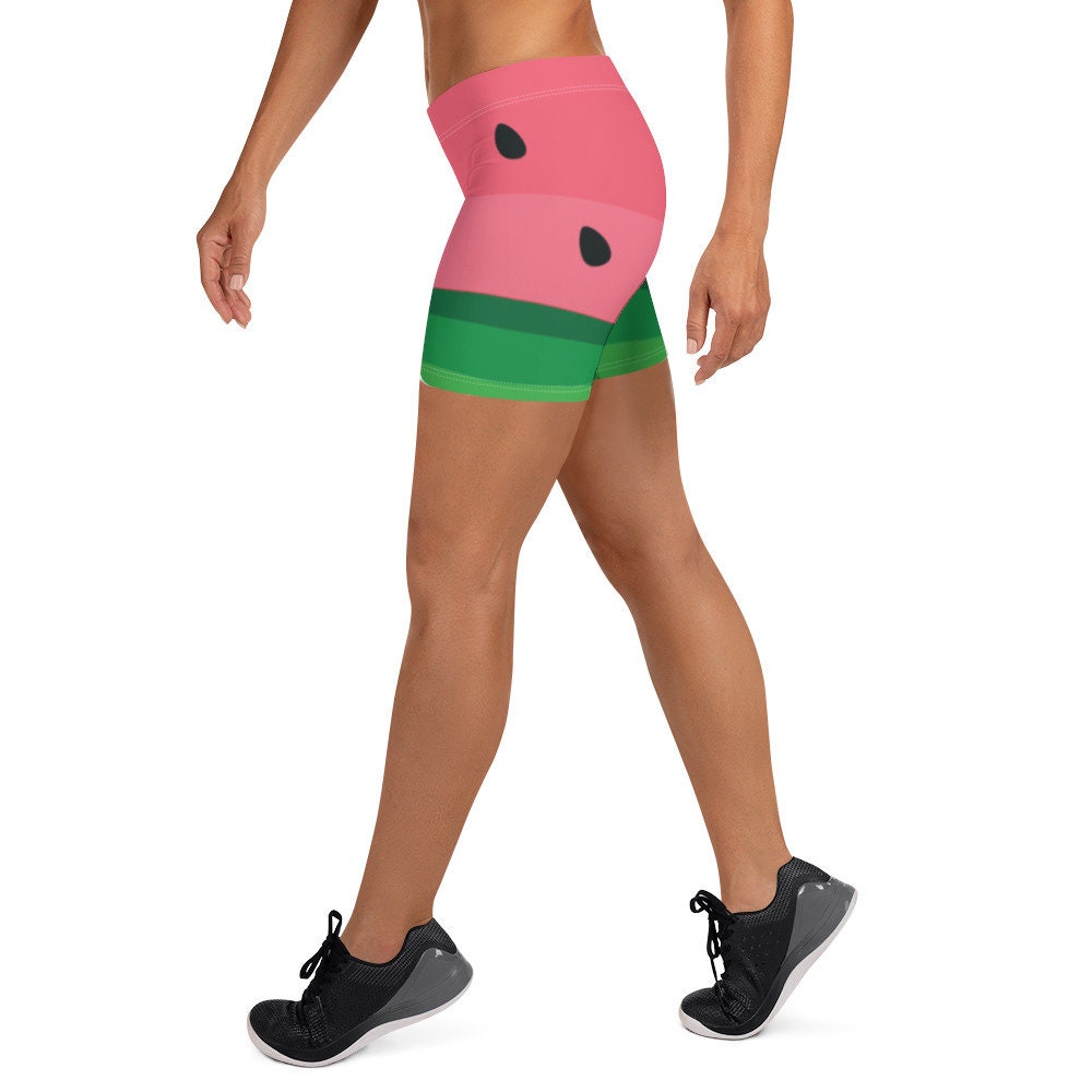 Watermelon Shorts Watermelon Spandex Shorts Watermelon Leggings Gym ...