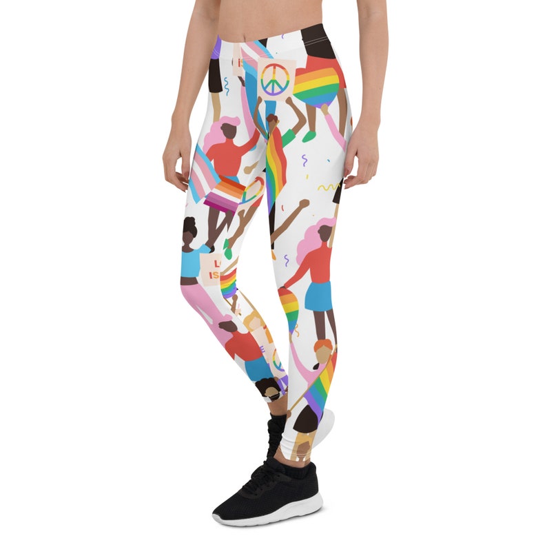 LGBTQ+ Pride Leggings, Rainbow Love Yoga Pants - Etsy