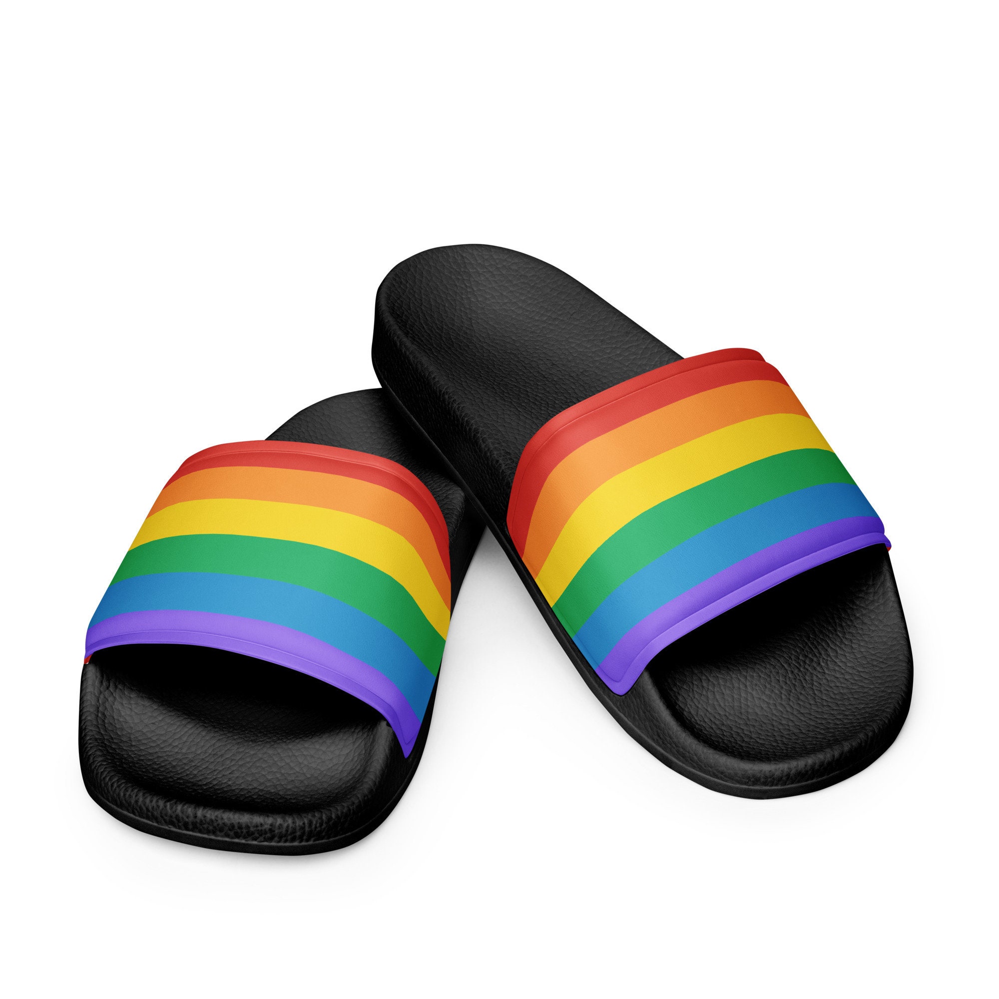 Rainbow LGBTQ Womens Slides Shoes Pride Shoes Support Gay Sneakers Gay ...