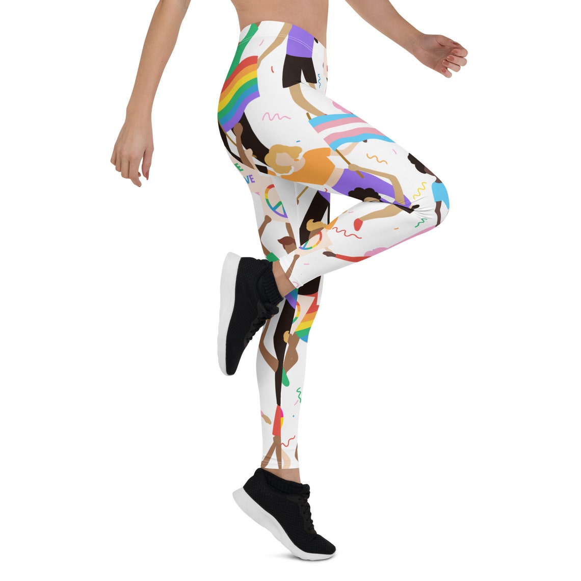 LGBTQ+ Pride Leggings, Rainbow Love Yoga Pants - Etsy