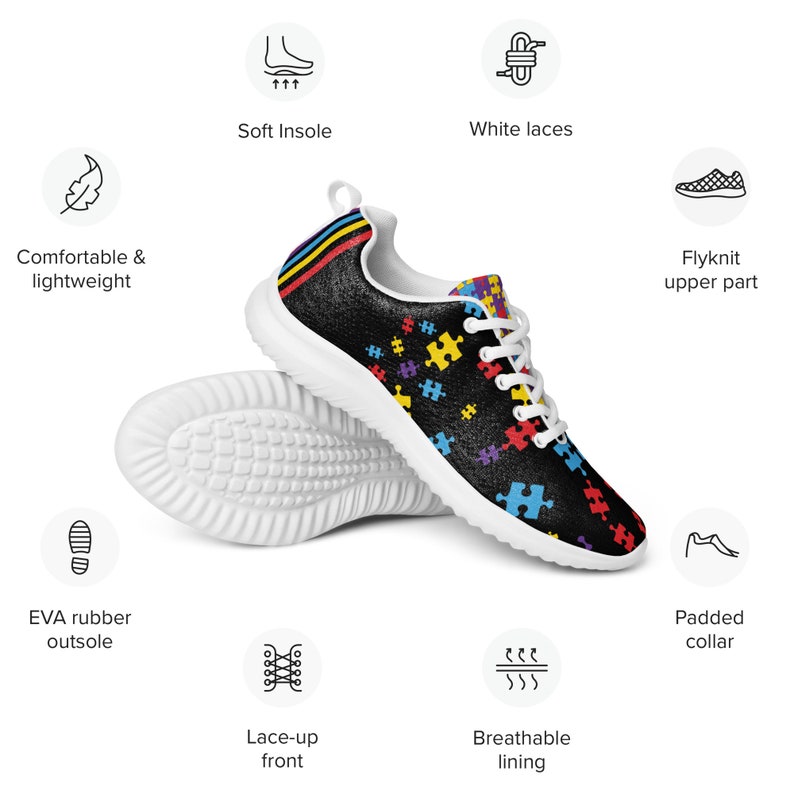 Autism Awareness Sneaker Men’s Autism Sneaker Shoes Autism Sneakers ...