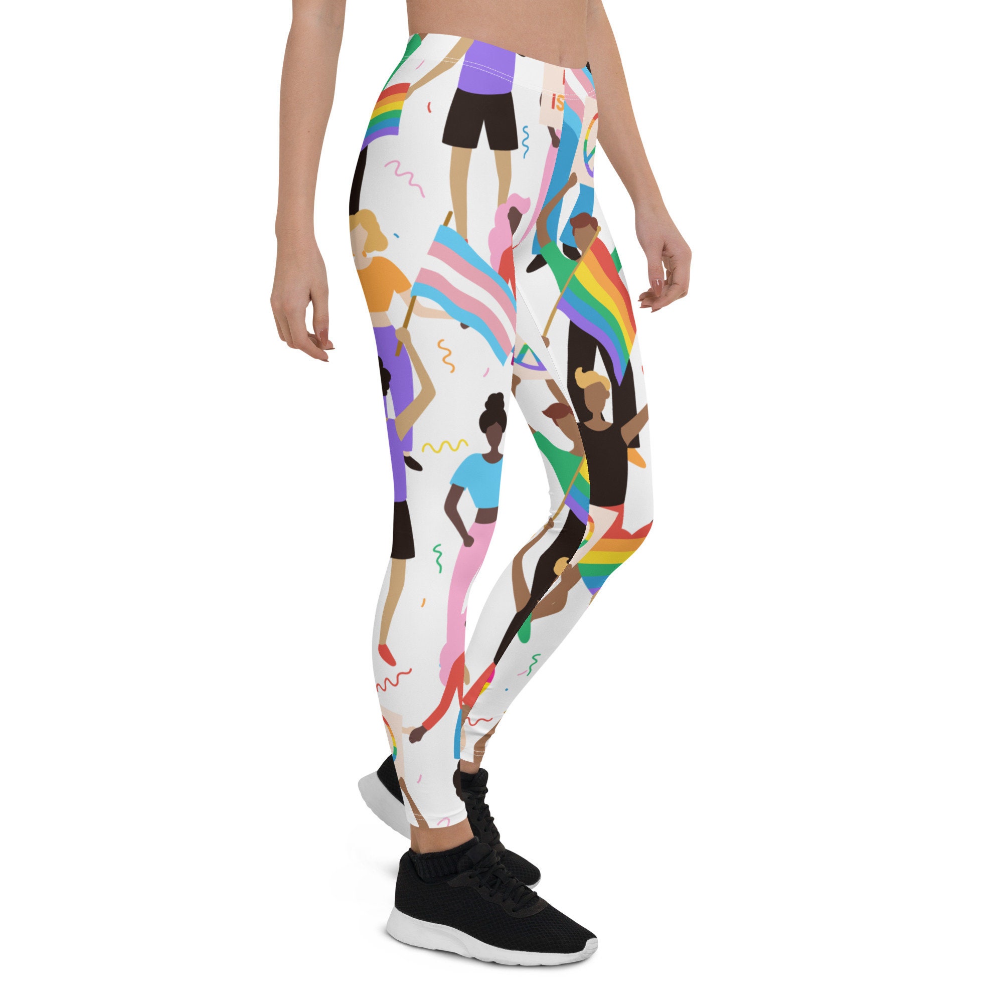LGBTQ+ Pride Leggings, Rainbow Love Yoga Pants - Etsy