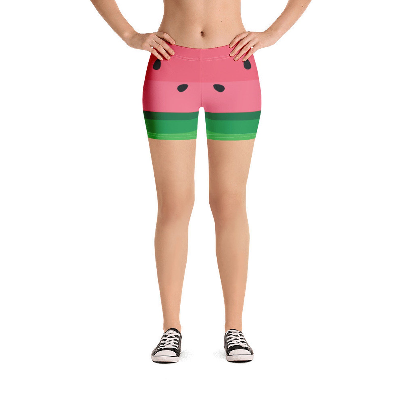 Watermelon Shorts Watermelon Spandex Shorts Watermelon Leggings Gym ...