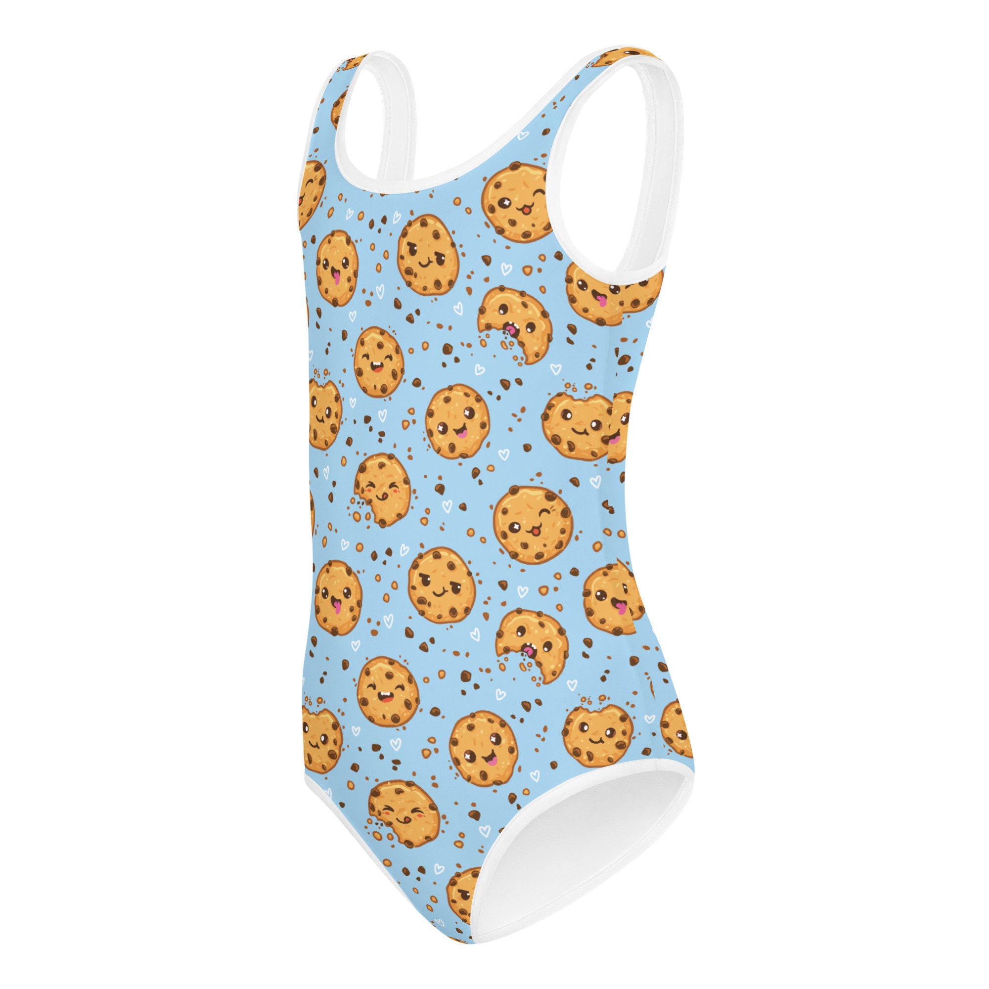 Kids Swimsuit SZ 2T-7 Chocolate Chip Cookies Girls Bathing Suit Pattern ...