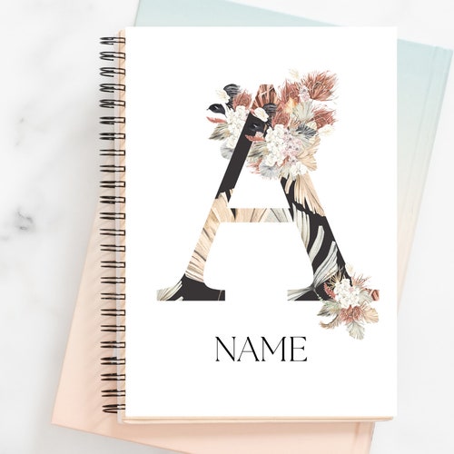 Personalised Name and Initial Notebook Gift - Etsy UK