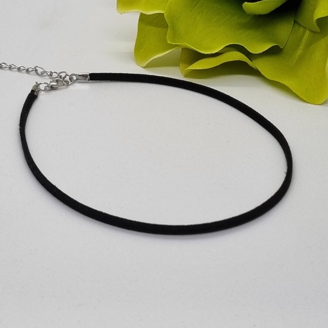Black Choker Necklace, Minimalist Jewellery, Plain Choker, Faux Suede ...