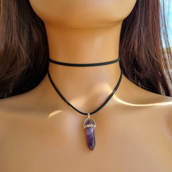 Crystal Point Choker - Etsy