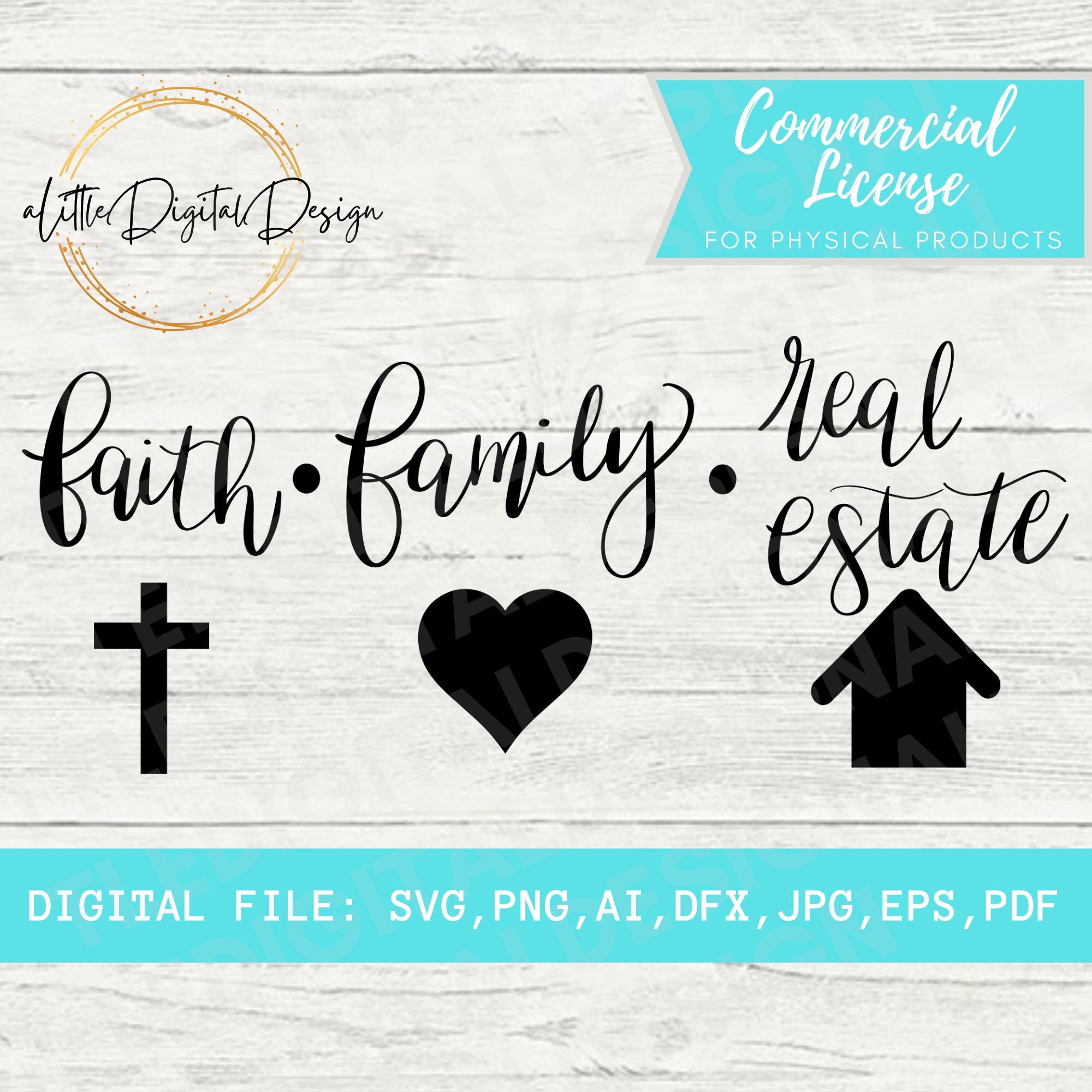 Realtor SVG, Real Estate Agent SVG, Faith Family Real Estate Svg ...