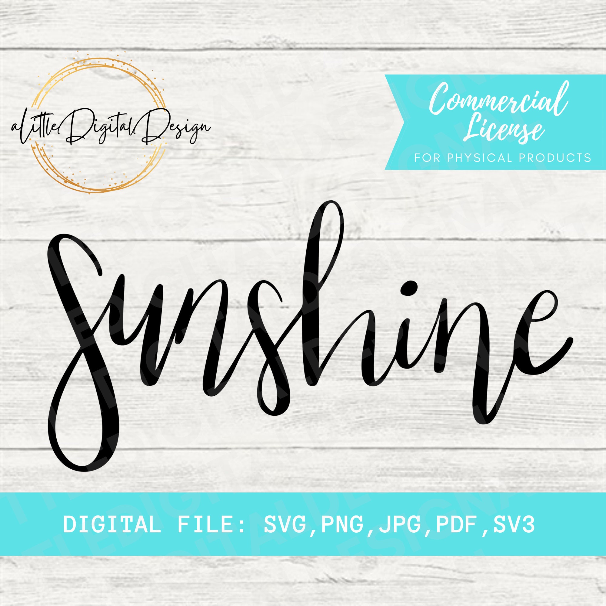 Sunshine SVG, You Are My Sunshine SVG Commercial License, Sunshine ...