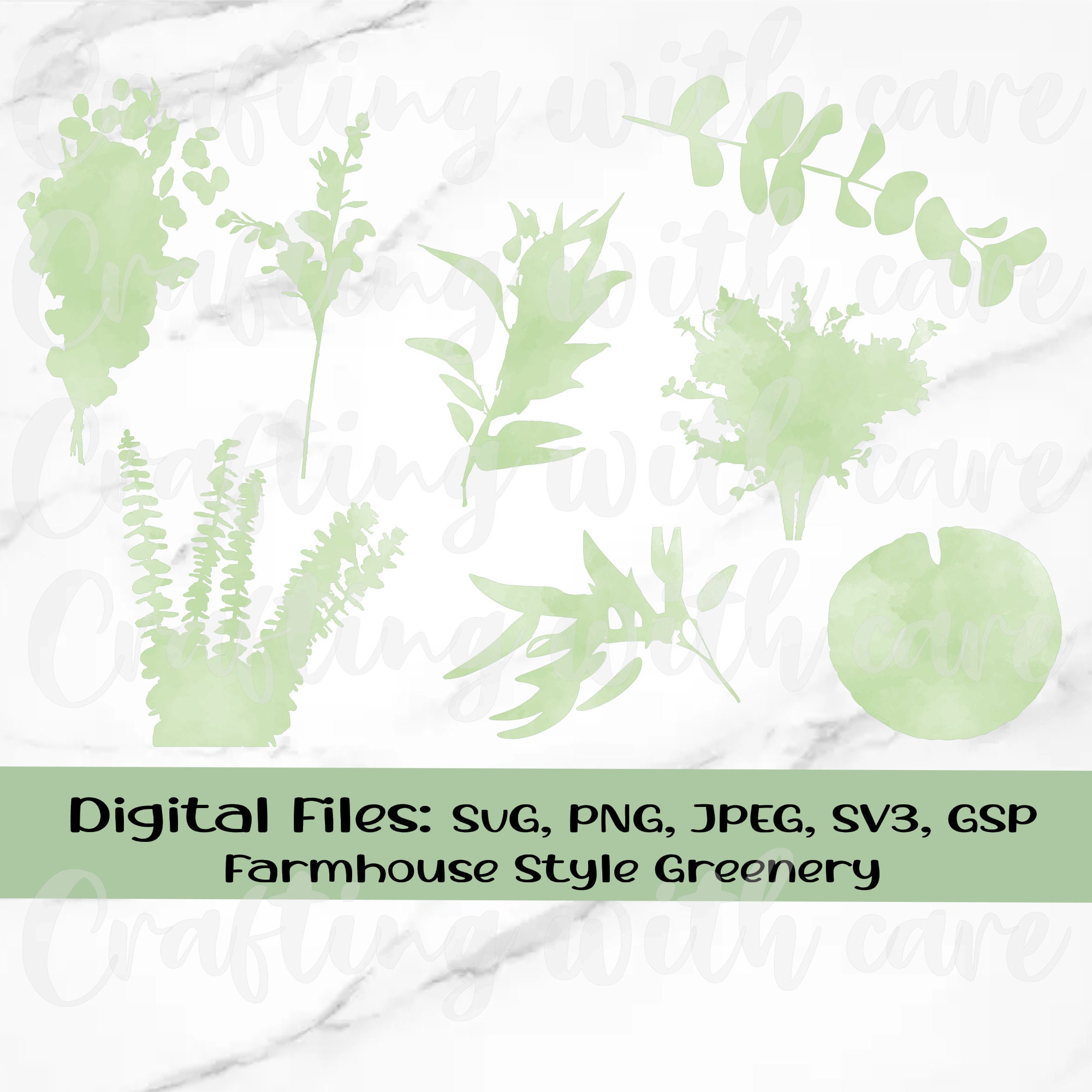 Greenery SVG Farmhouse Plant SVG Eucalyptus Lily Pad - Etsy