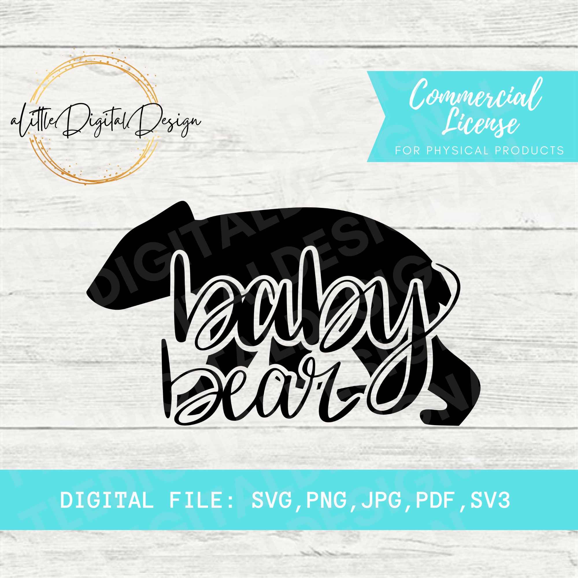 Baby Bear SVG Cut Files for Cricut & Silhouette Mama Bear - Etsy